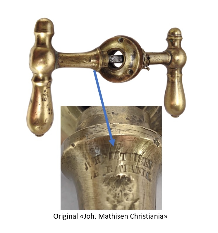 Kopi dørvrider fra 1870 tallet i hel messing, senempire | Gamletrehus ...